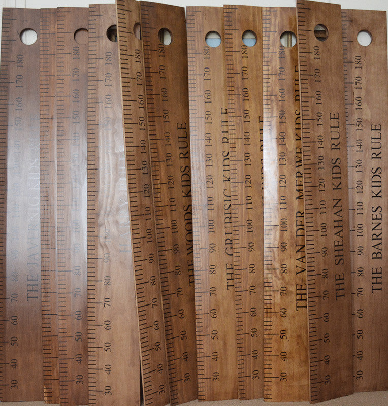 personalised wooden ruler height chart – Fox Whistle